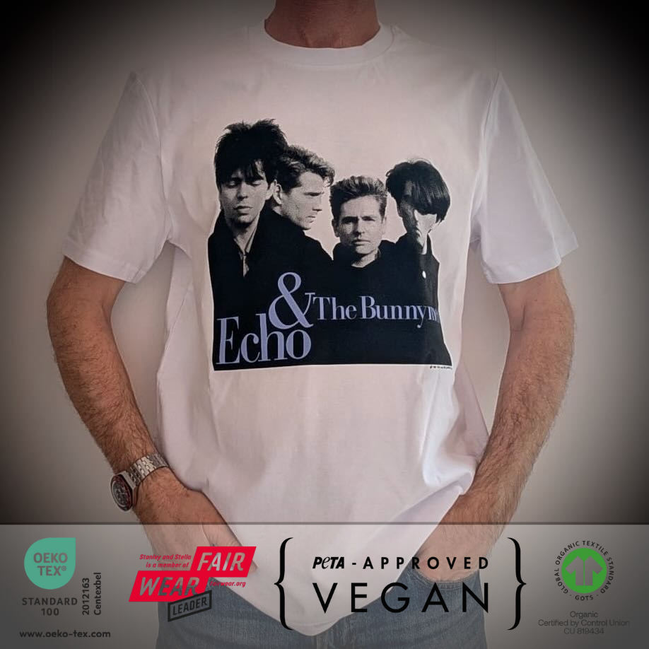 Official Echo & The Bunnymen Vintage 1987 Grey Album T-Shirt